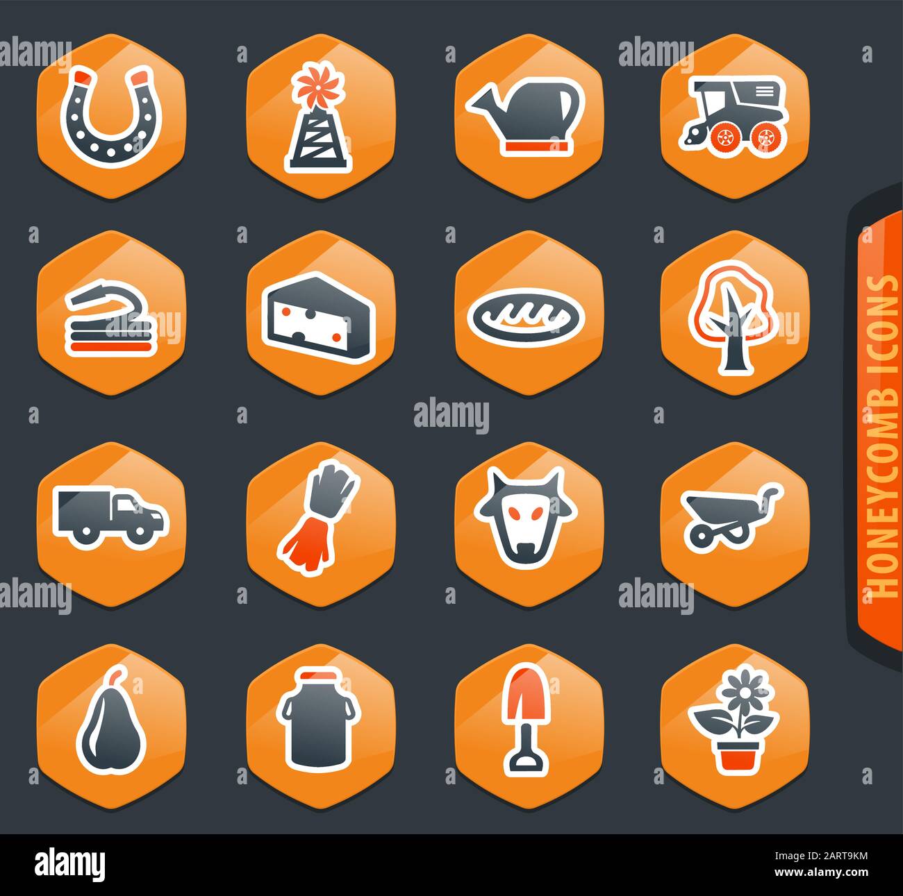 Agricultural icons set Stock Vector Image & Art - Alamy