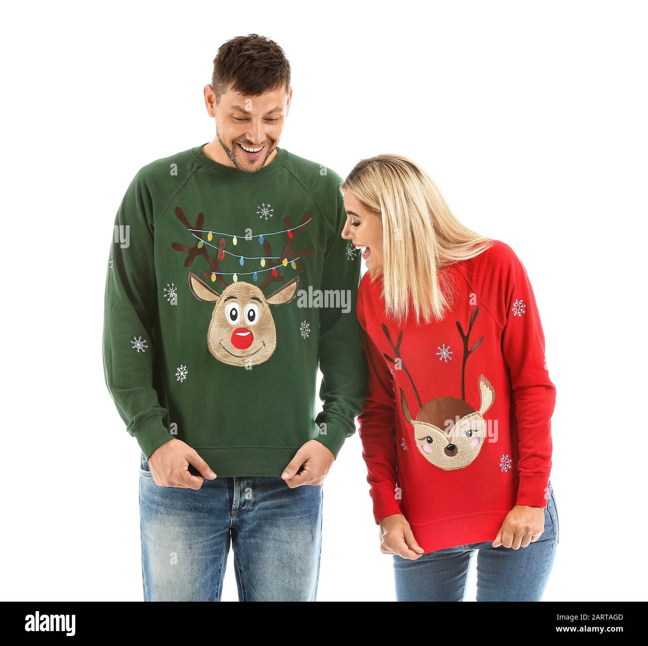 Ugly christmas sweaters traditional Cut Out Stock Images & Pictures - Alamy