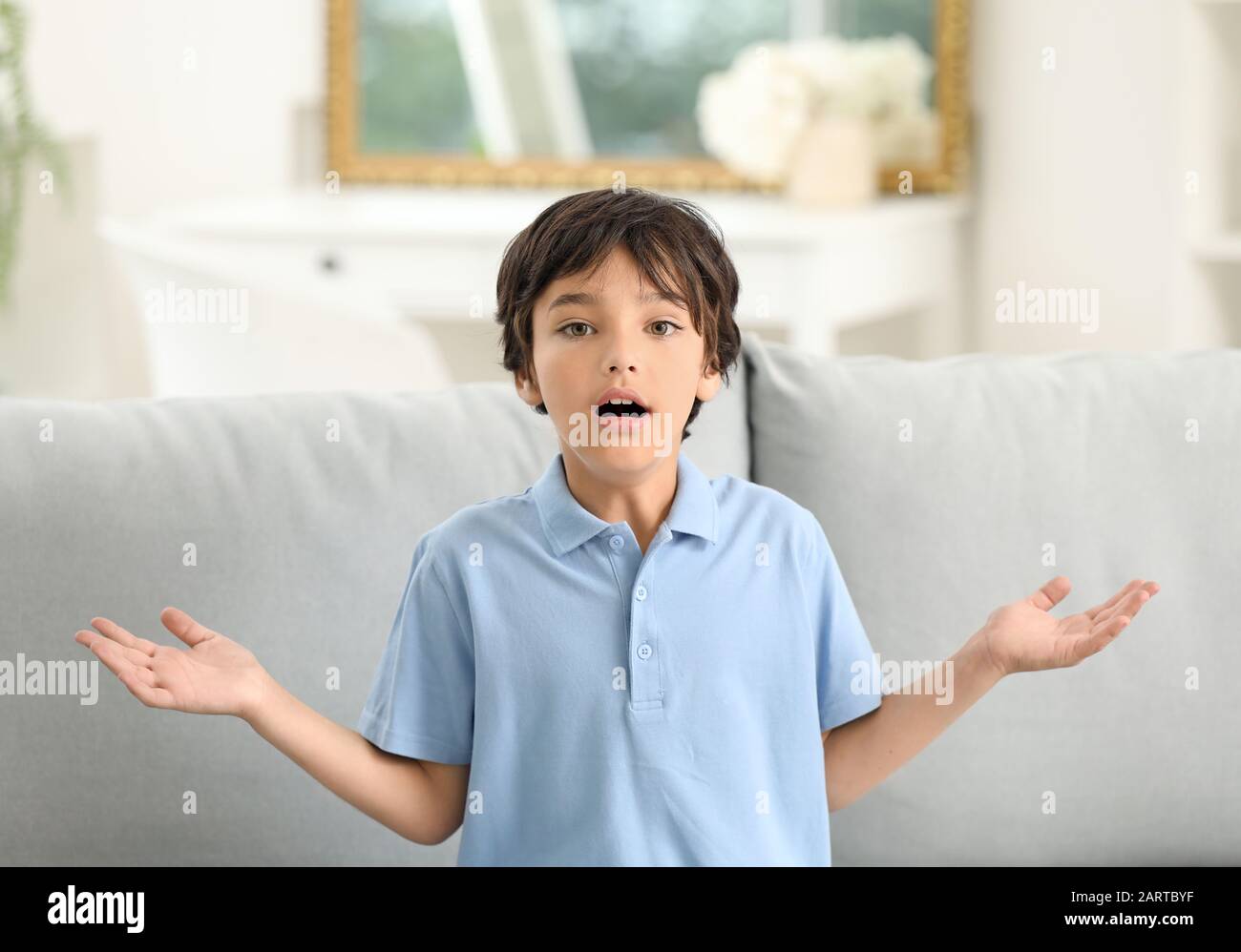 Surprised little boy at home Stock Photo - Alamy Surprised little boy at home Stock Photo - Alamy