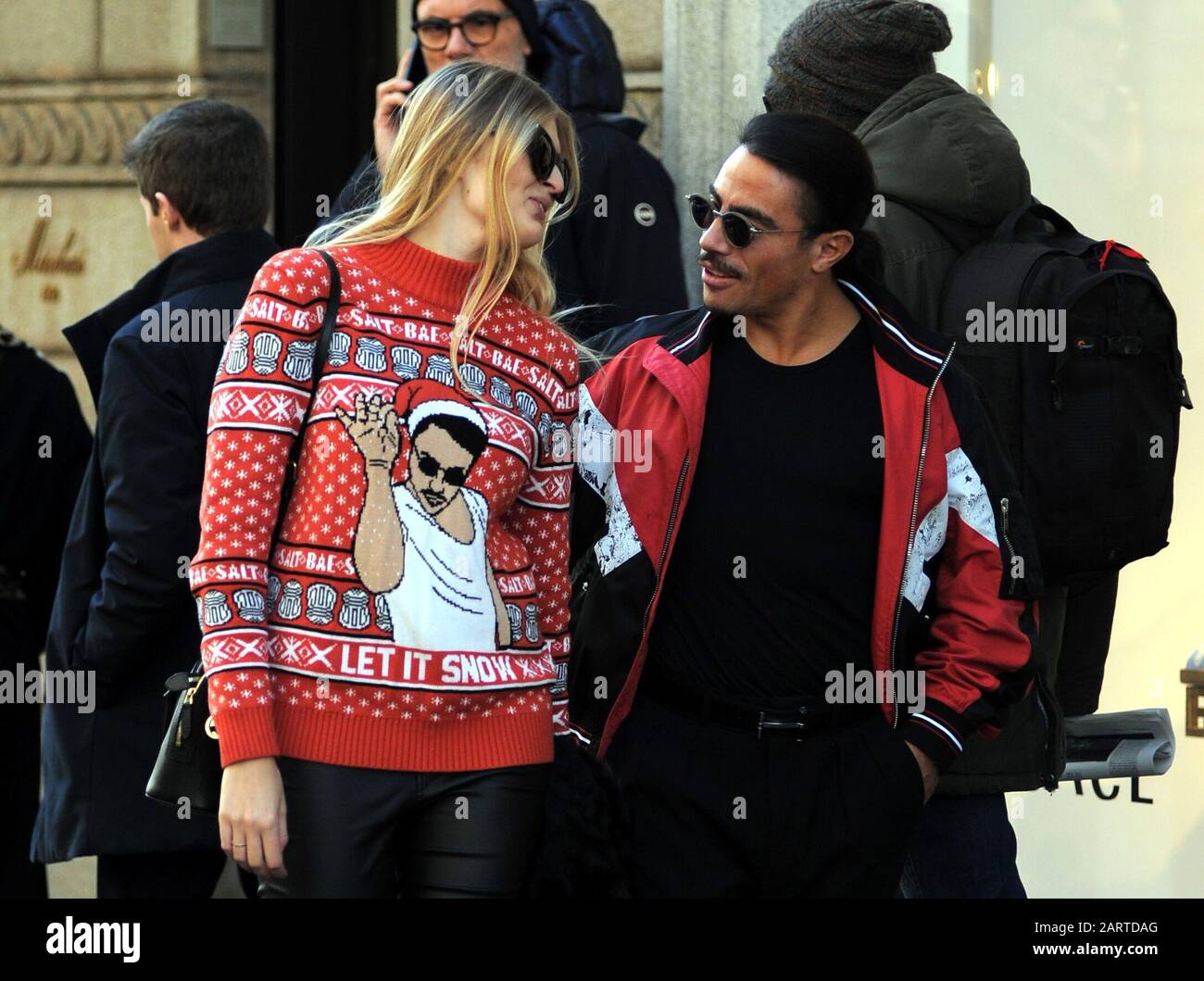 Milan, Nusret Gokce in the center Nusret Gotçe, better known as SALT ...