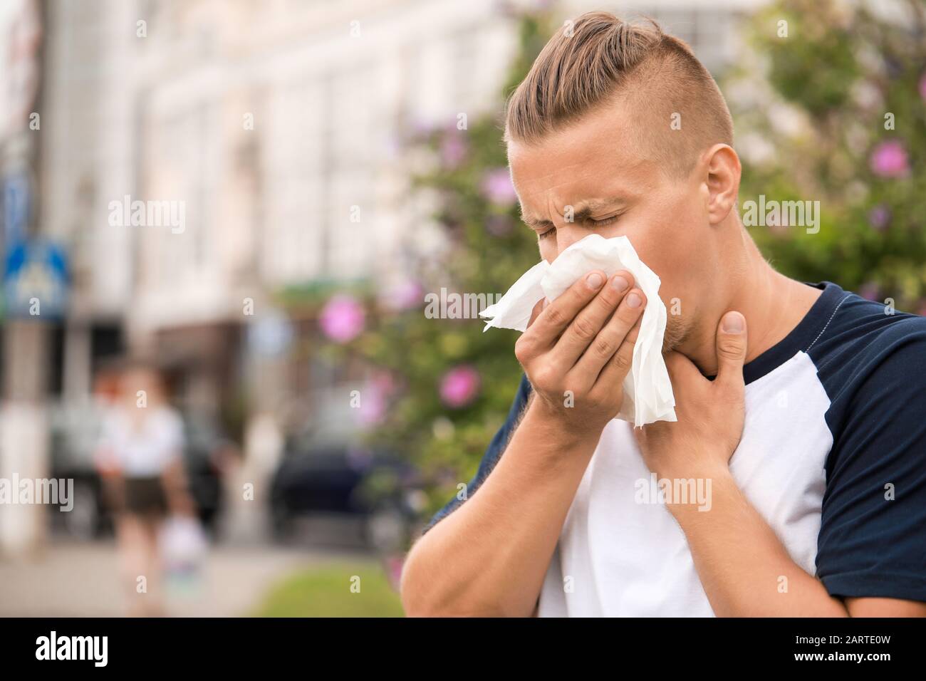 Man suffering from seasonal hi-res stock photography and images - Alamy