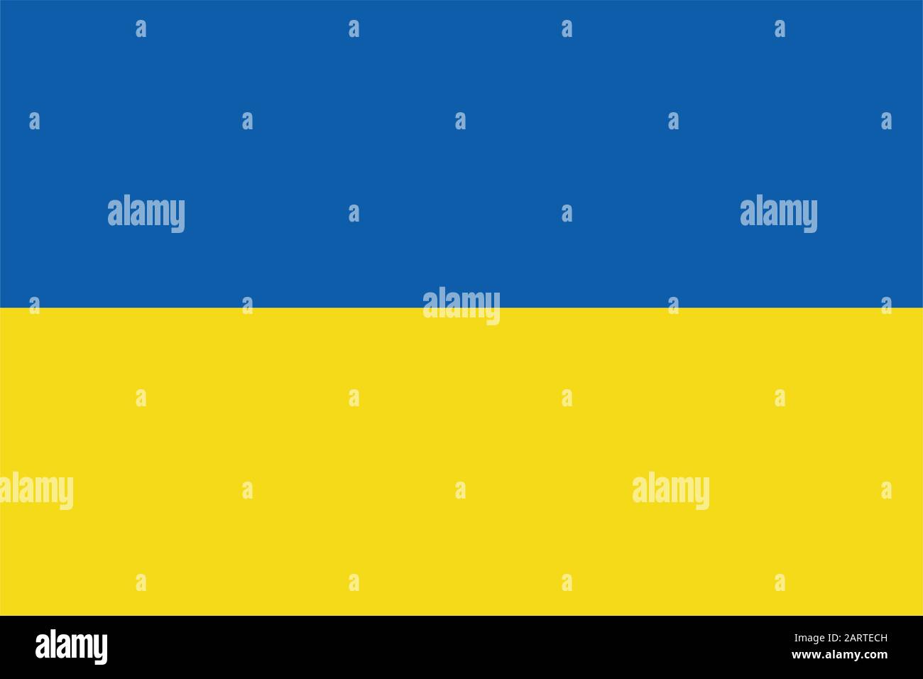 The National Flag of Ukraine. Horizontal banner of two equally sized ...