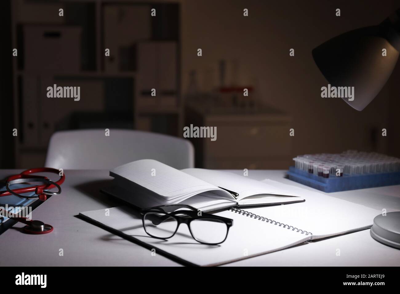 Doctor desk night hi-res stock photography and images - Alamy