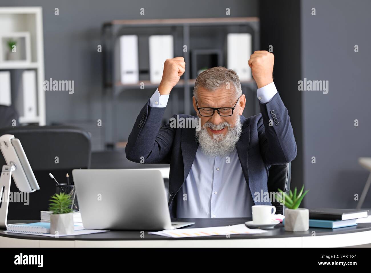 Aggressive mature business man hi-res stock photography and images - Alamy