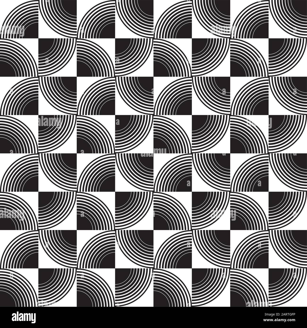 Seamless op art radiating circle pattern Stock Vector Image & Art - Alamy