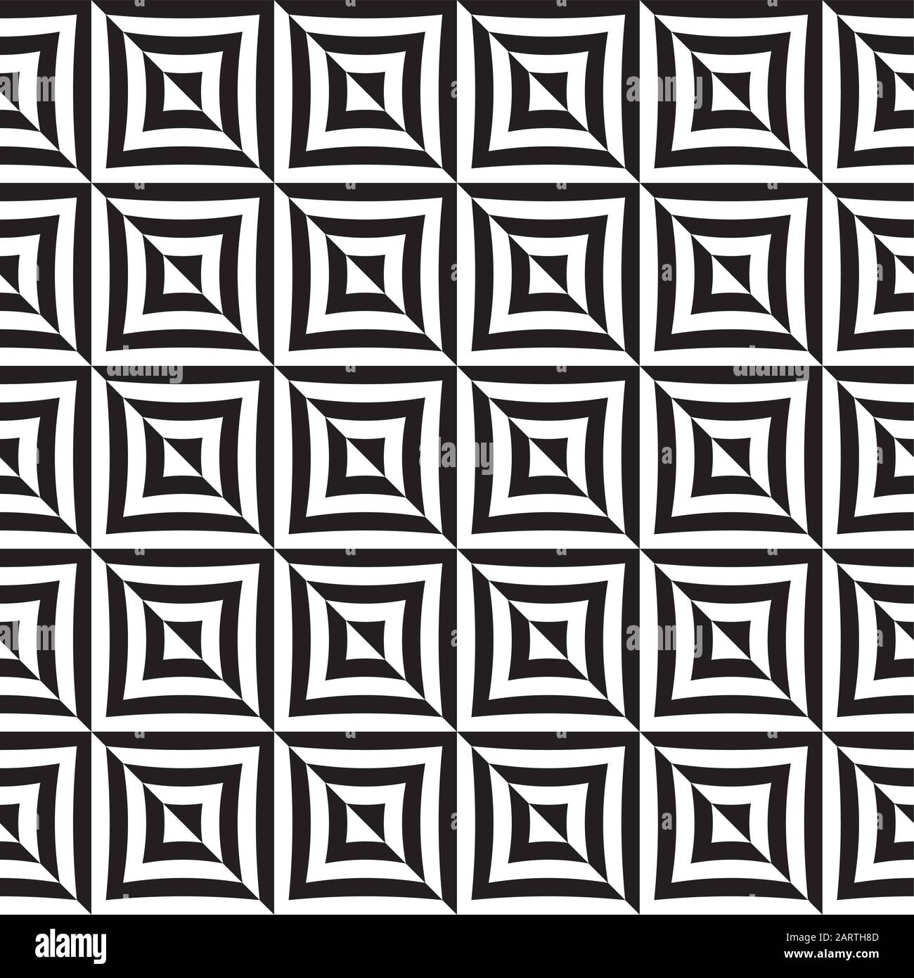 Seamless abstract black and white optical art illusion pattern Stock ...