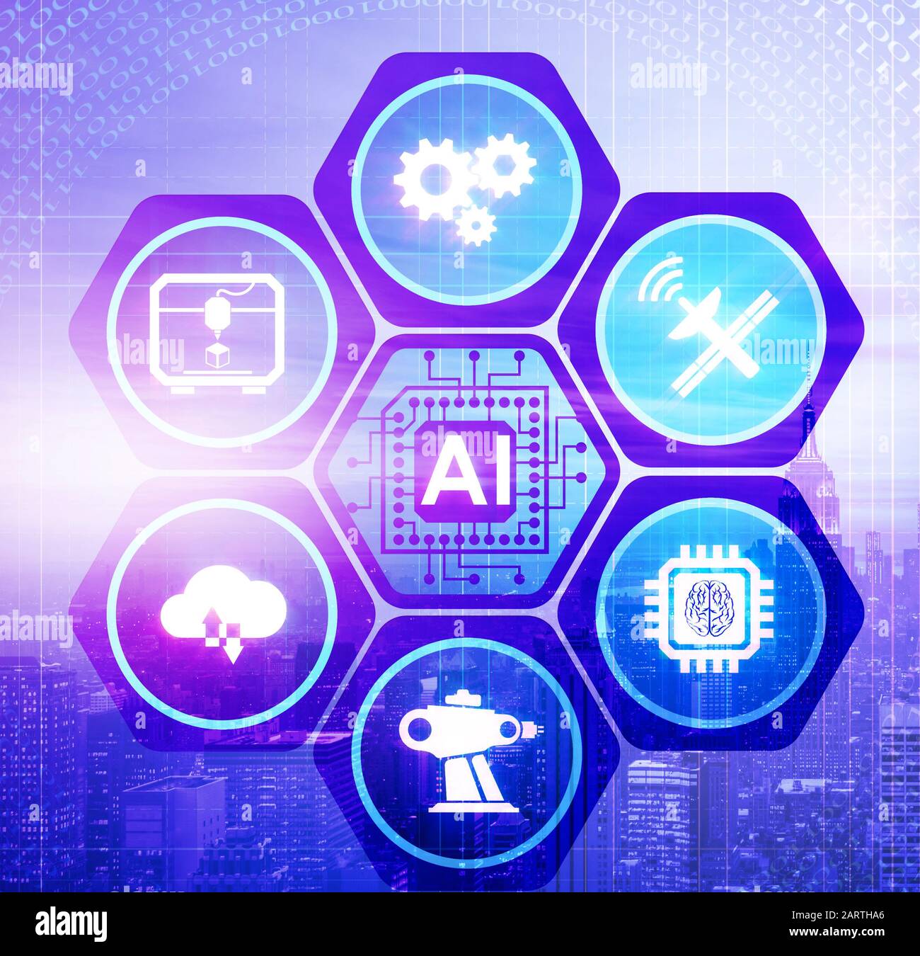 The artificial intelligence modern computing concept Stock Photo - Alamy