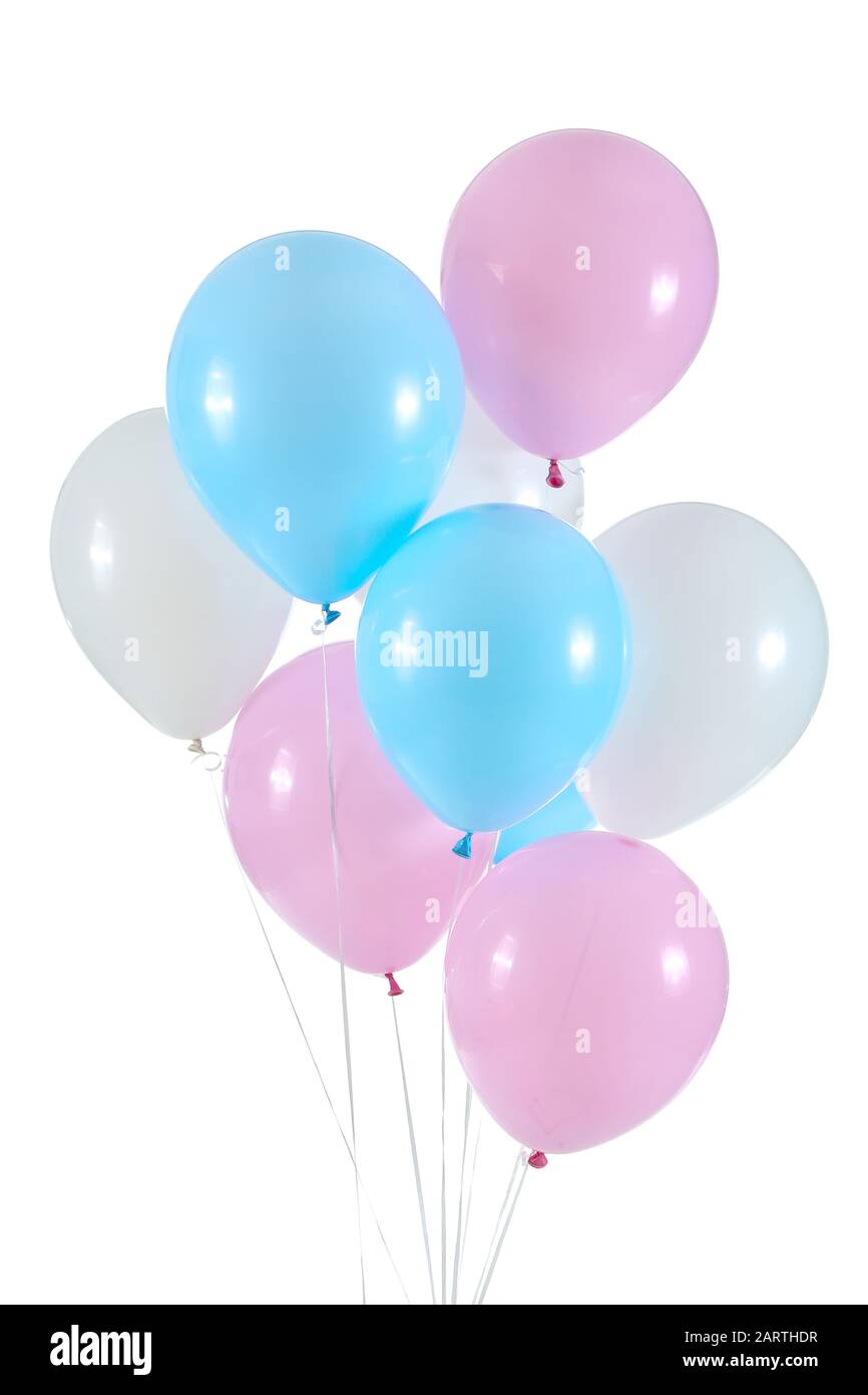 Air balloons on white background Stock Photo - Alamy