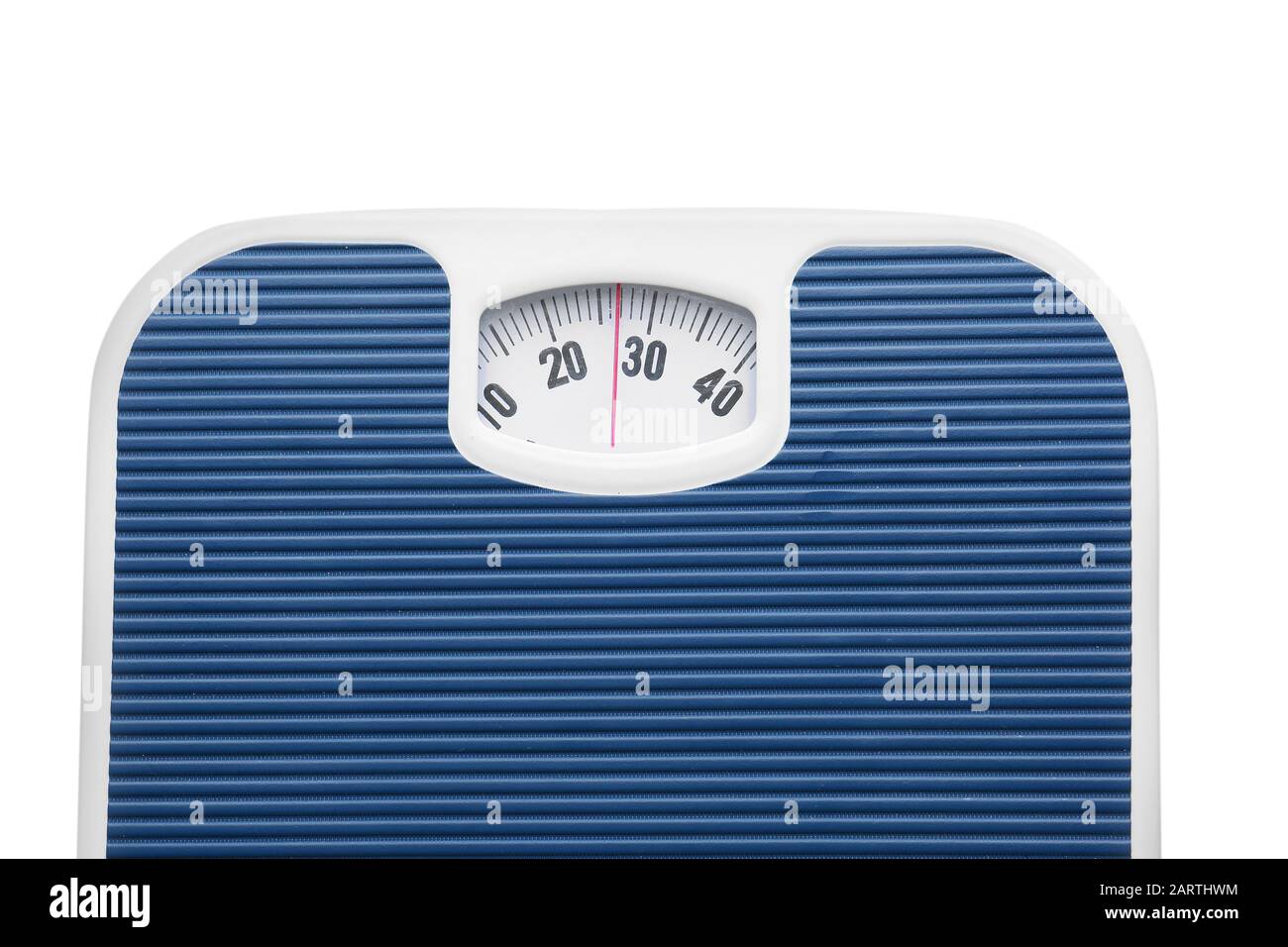 Modern scales on white background Stock Photo - Alamy