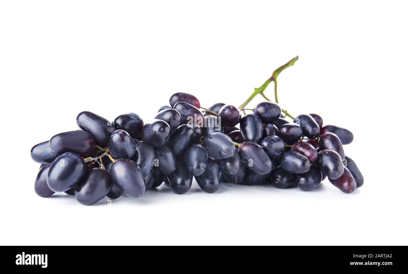 Tasty sweet grapes on white background Stock Photo - Alamy