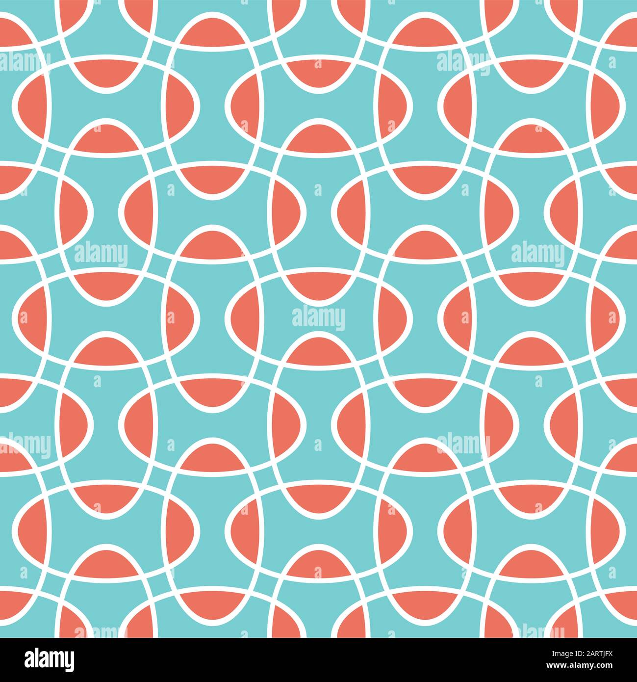 Seamless Intersecting Geometric Overlapping Ellipse Circle Pattern