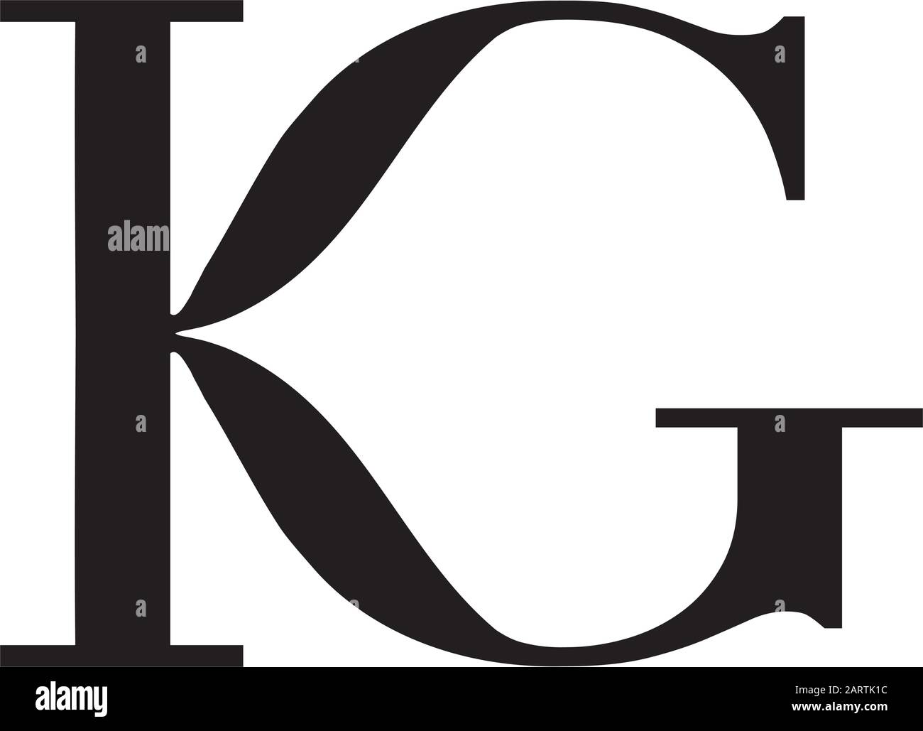 KG logo letters Stock Vector Image & Art - Alamy