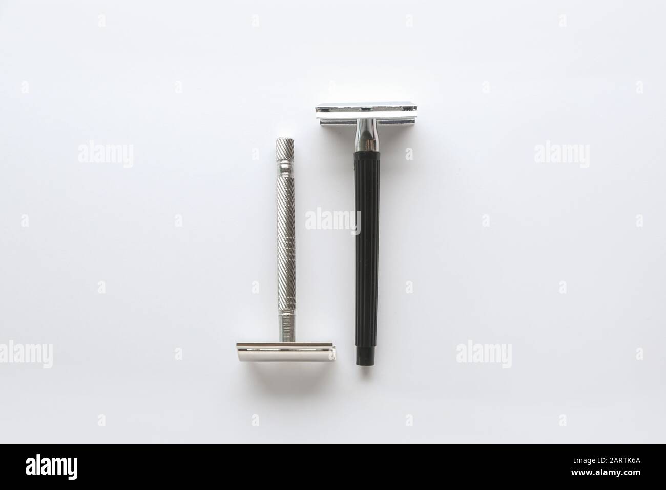 Razors for hair removal on white background Stock Photo - Alamy