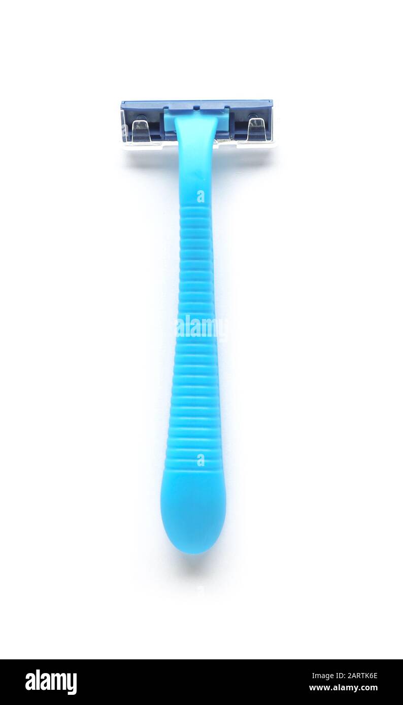 Razor for hair removal on white background Stock Photo - Alamy