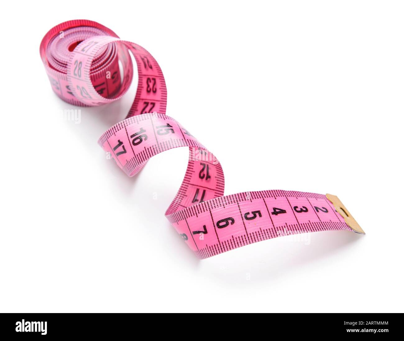 Measuring tape on white background Stock Photo - Alamy