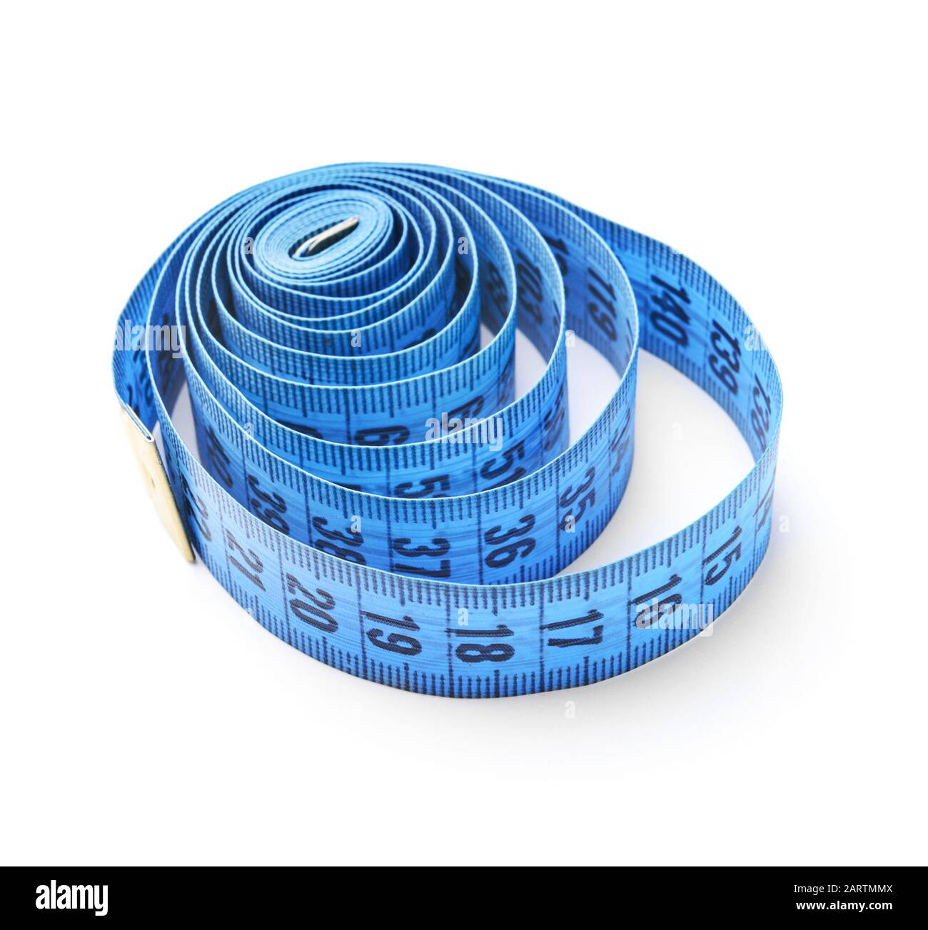 Measuring tape on white background Stock Photo - Alamy