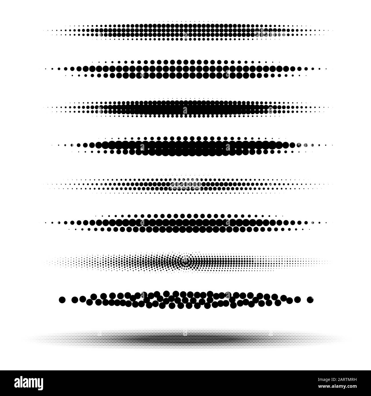 Set of halftone backgrounds. Dotted abstract forms. Black dots vector ...