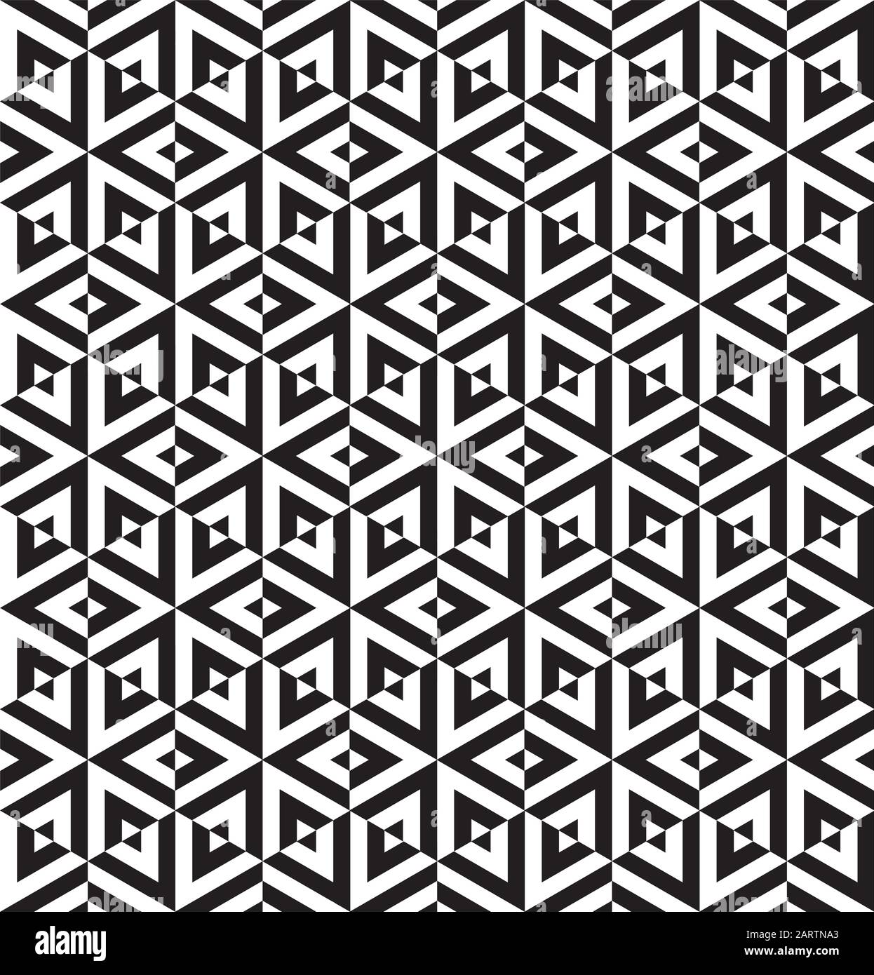 Seamless vintage inline inset offset triangle pattern background Stock ...