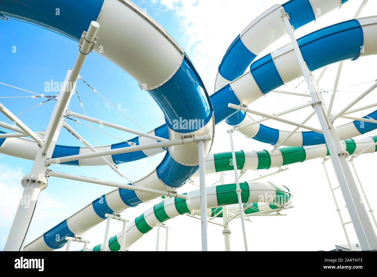 View of modern aqua park Stock Photo - Alamy