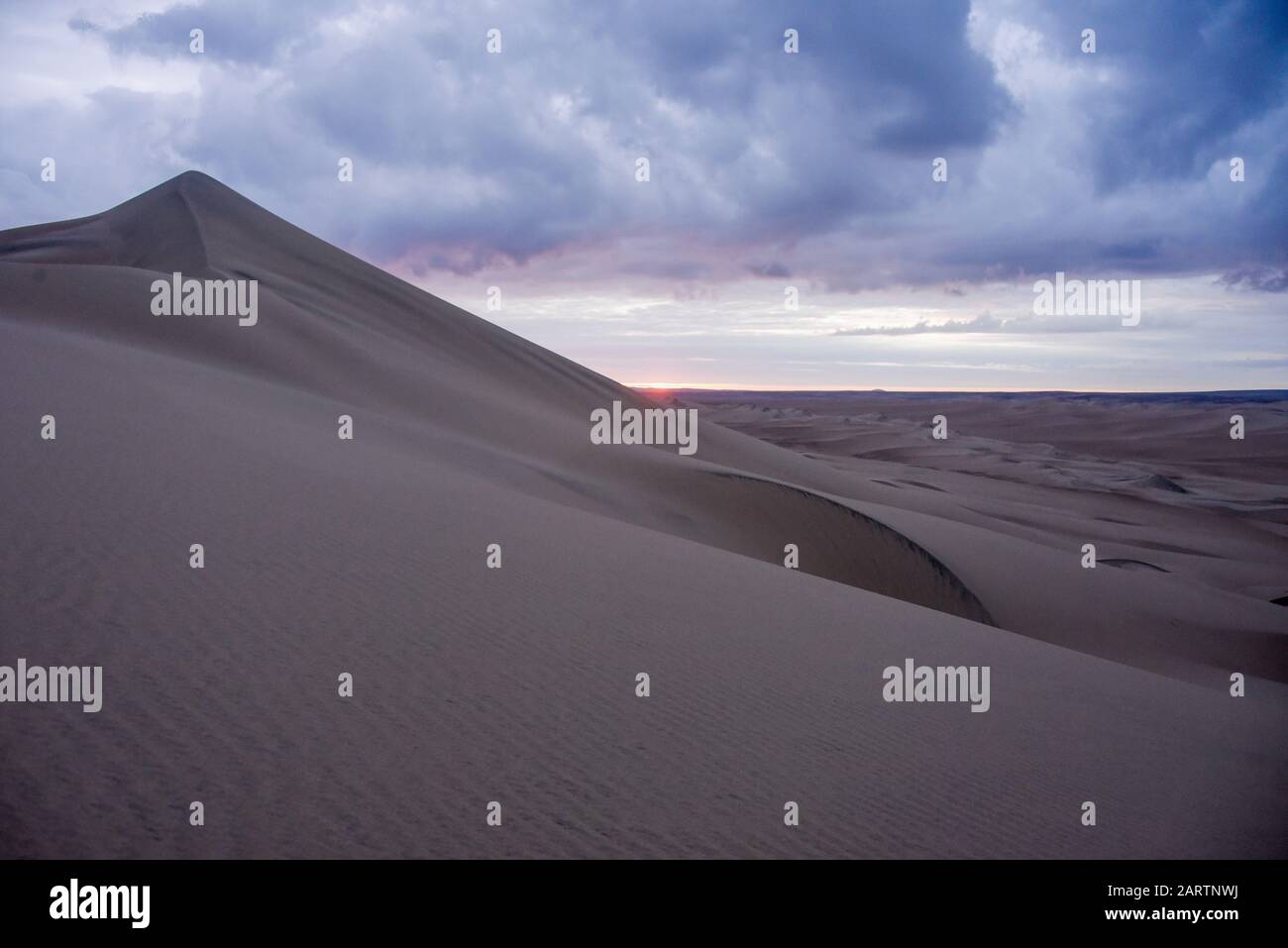 Landscapes and sand dunes in the Nazca desert. Ica, Peru Stock Photo ...