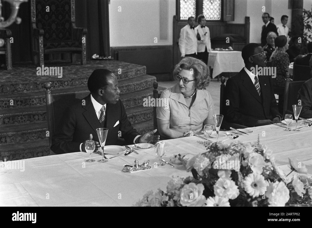 State visit from Senegal, lunch in Ridderzaal, President Senghor and ...