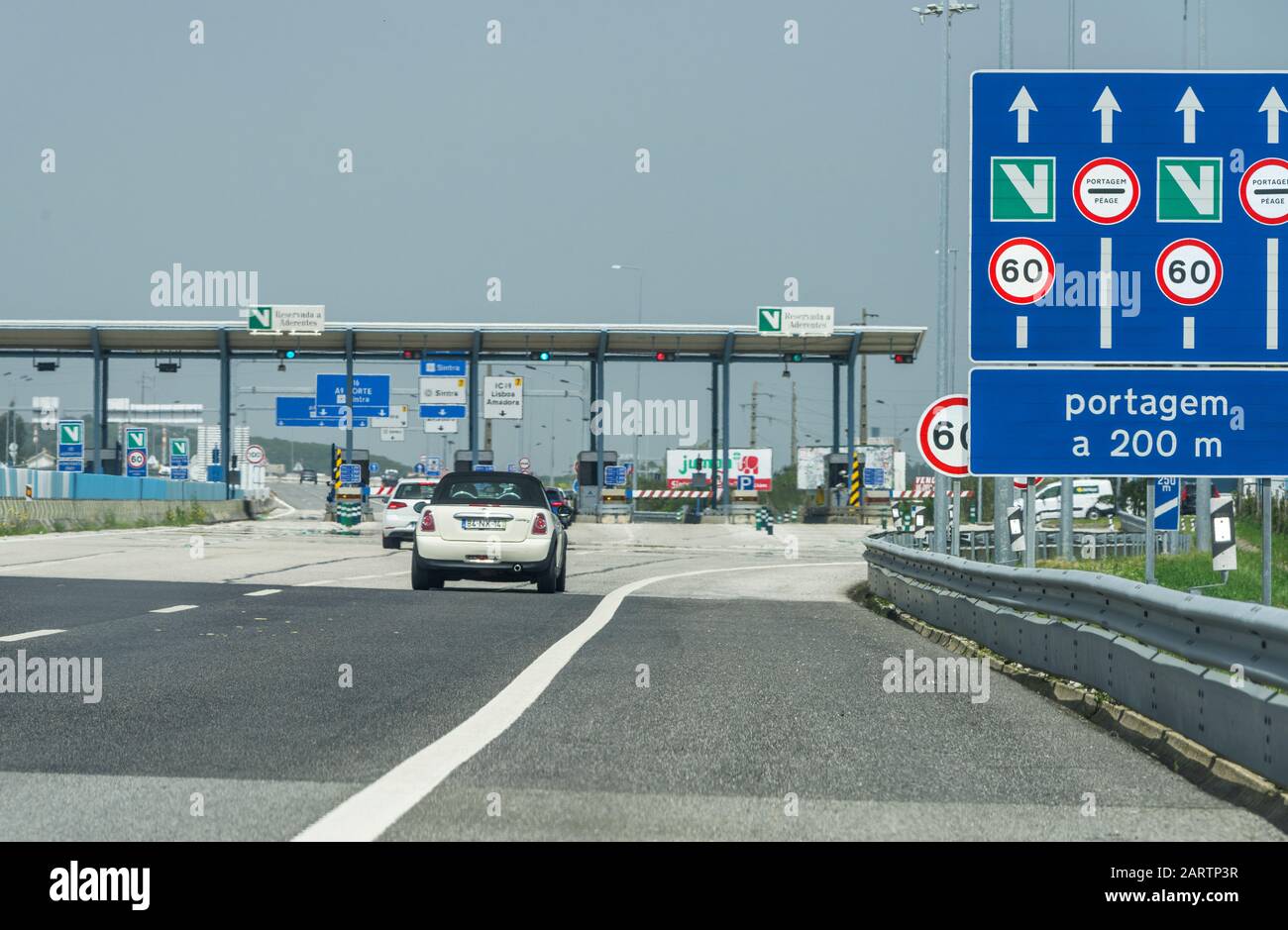 Toll roads in Portugal Stock Photo - Alamy