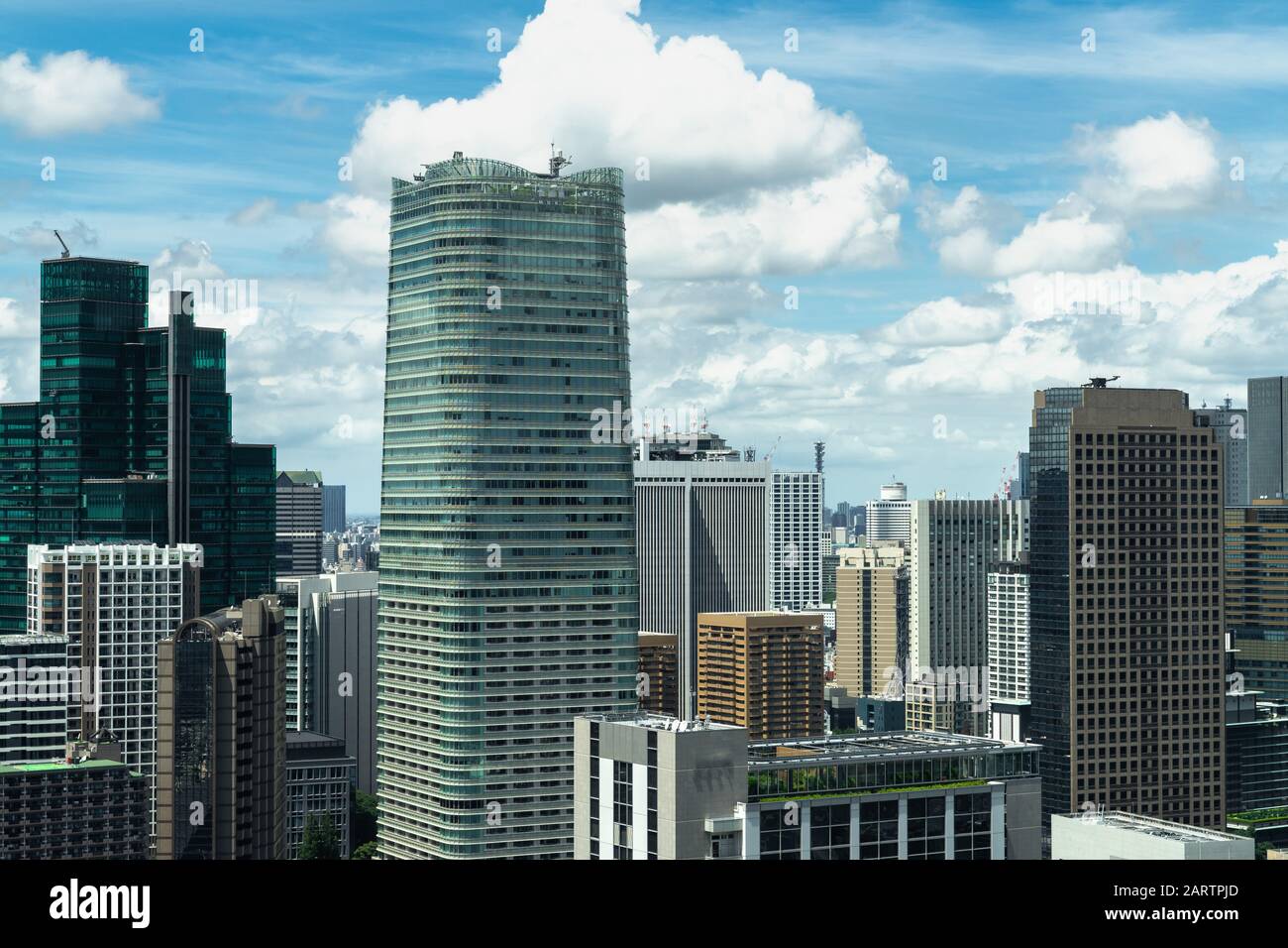 Aerial View of Tokyo from Tokyo Tower. Tokyo Tower has two observation ...
