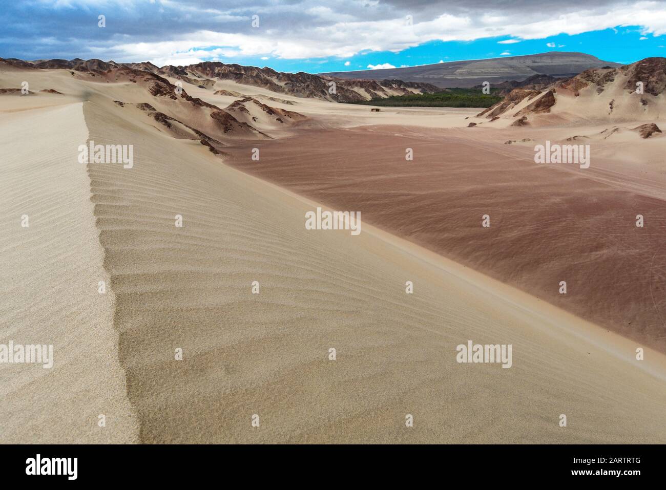 Landscapes and sand dunes in the Nazca desert. Ica, Peru Stock Photo ...