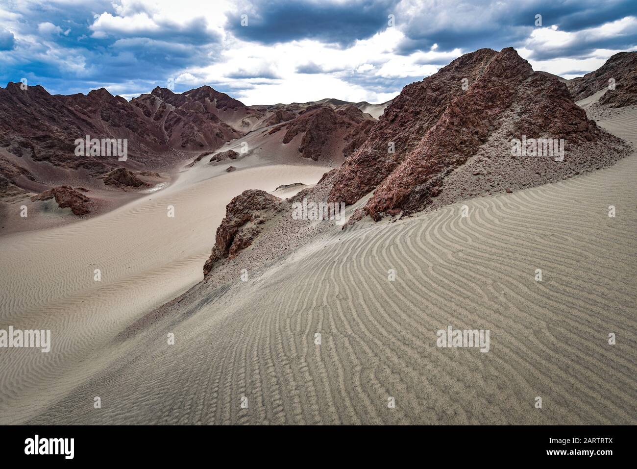 Landscapes and sand dunes in the Nazca desert. Ica, Peru Stock Photo ...