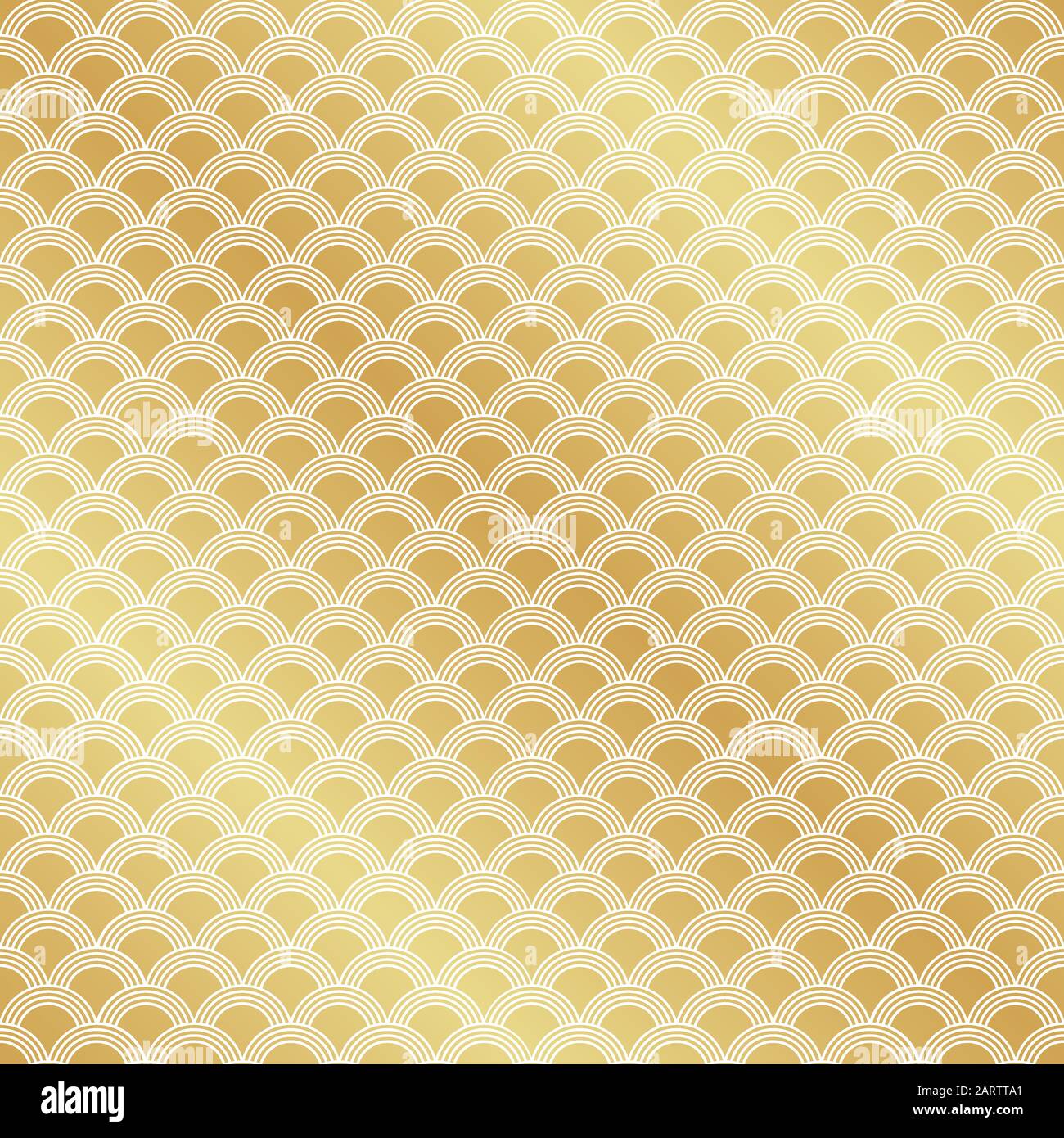 Seamless vector Art Deco Scallop pattern Stock Vector Image & Art - Alamy