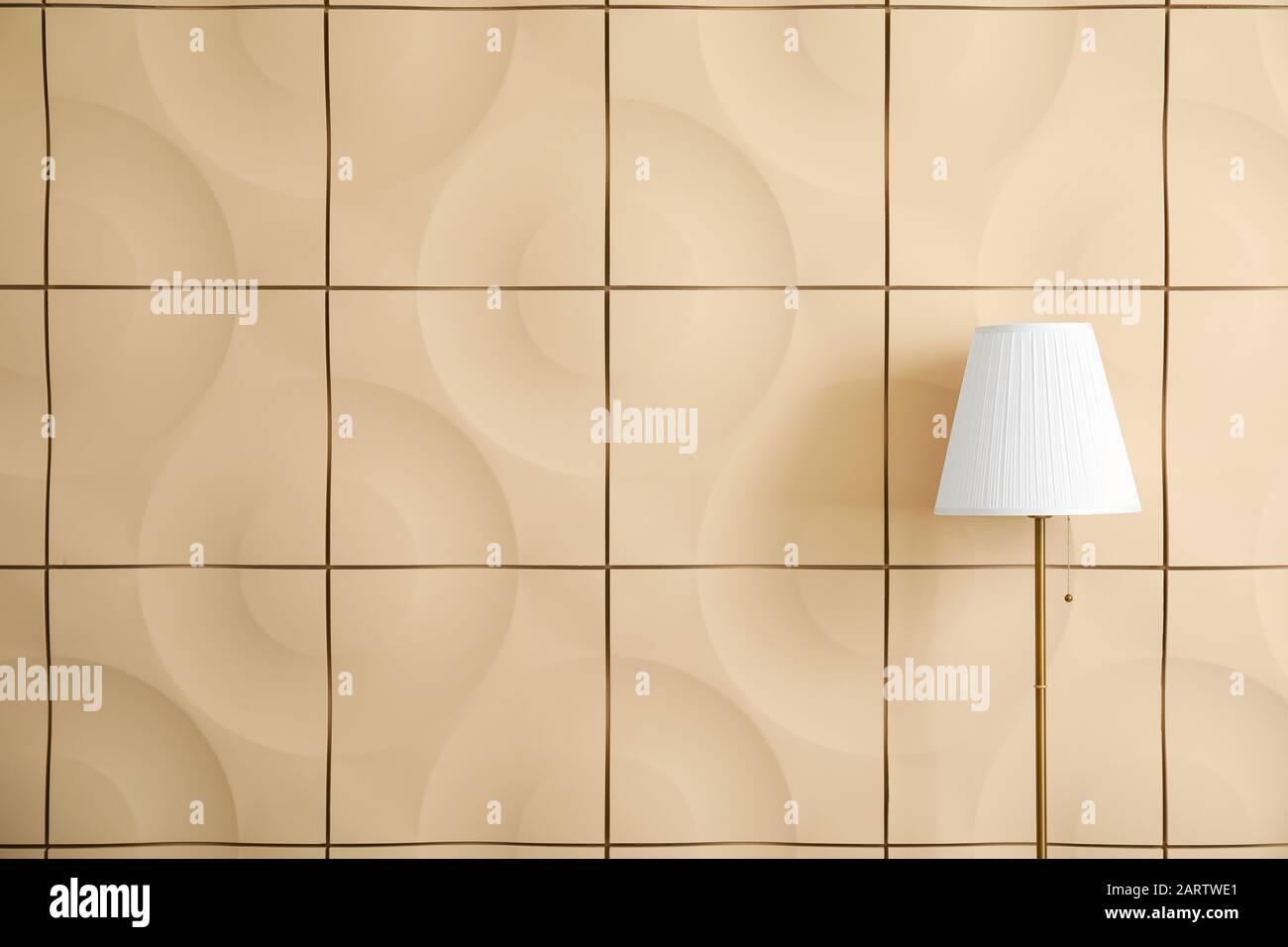 Stylish lamp on color background Stock Photo - Alamy