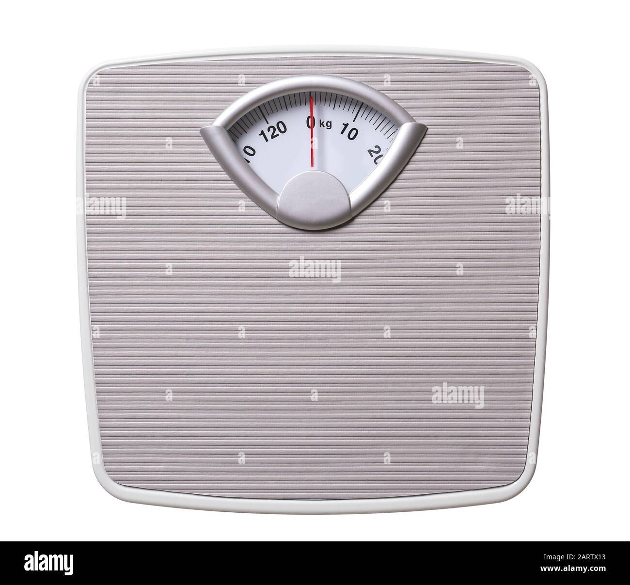 Modern scales on white background Stock Photo - Alamy