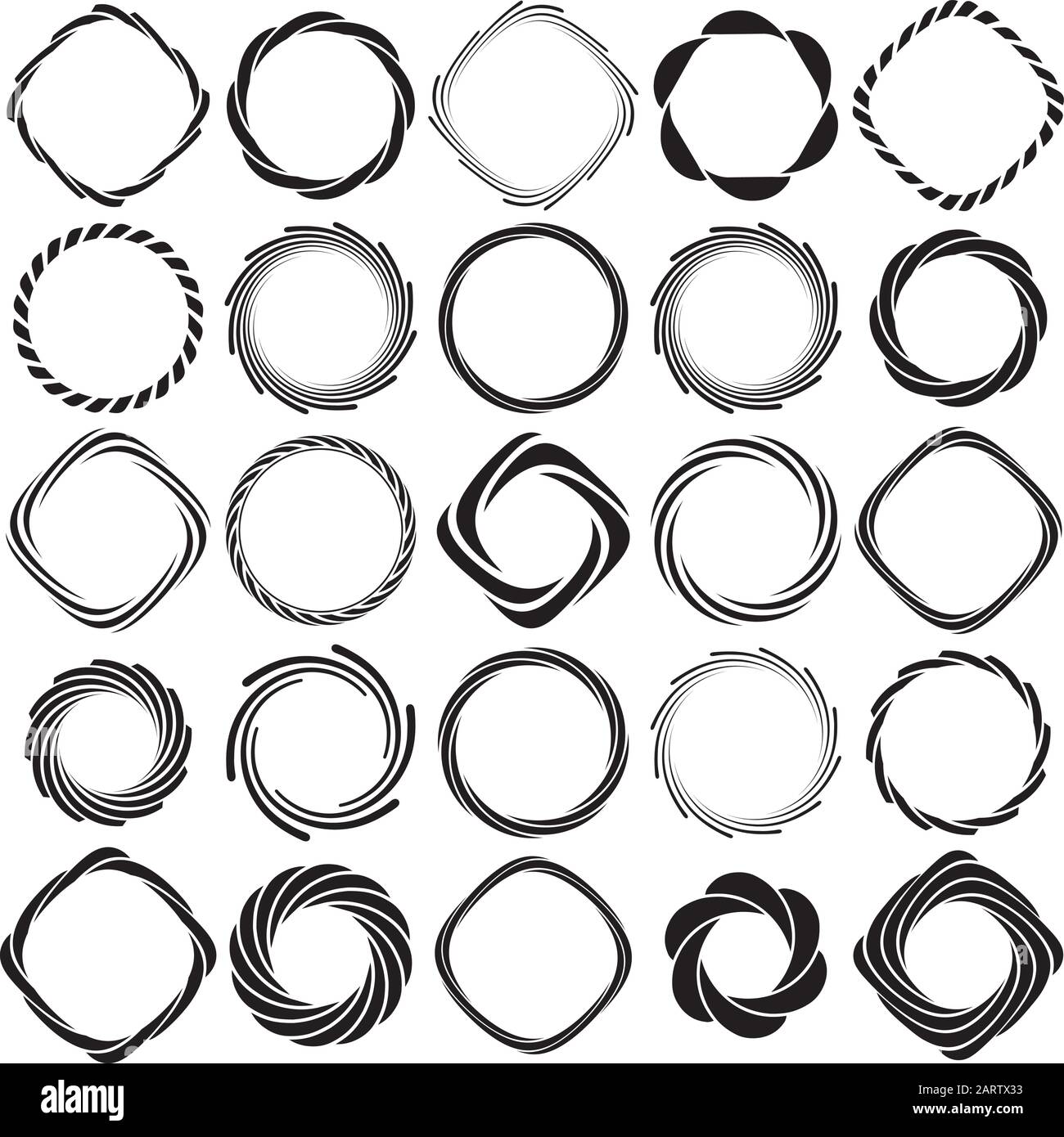 Collection of Spiral Decorative Ornamental Border Frames. Ideal for ...