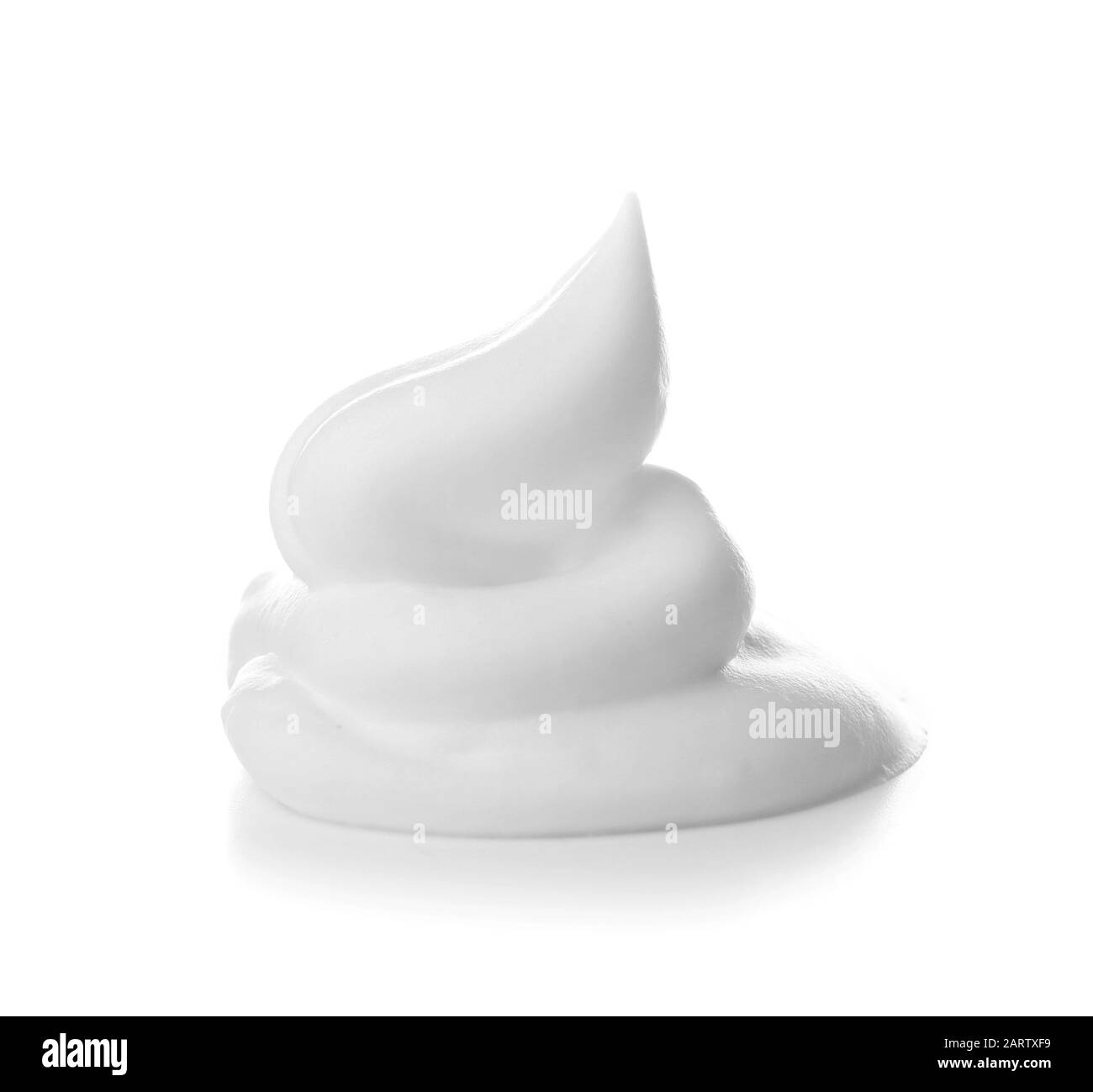 Cream soap on white background Stock Photo - Alamy