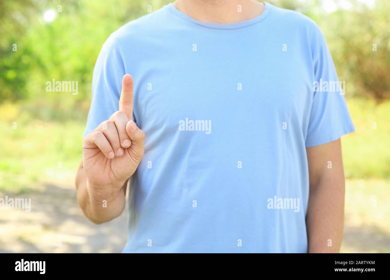 Man using virtual screen hi-res stock photography and images - Alamy