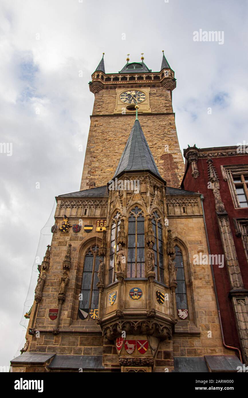 The Old Town Hall with astronomical clock, day time Stock Photo - Alamy
