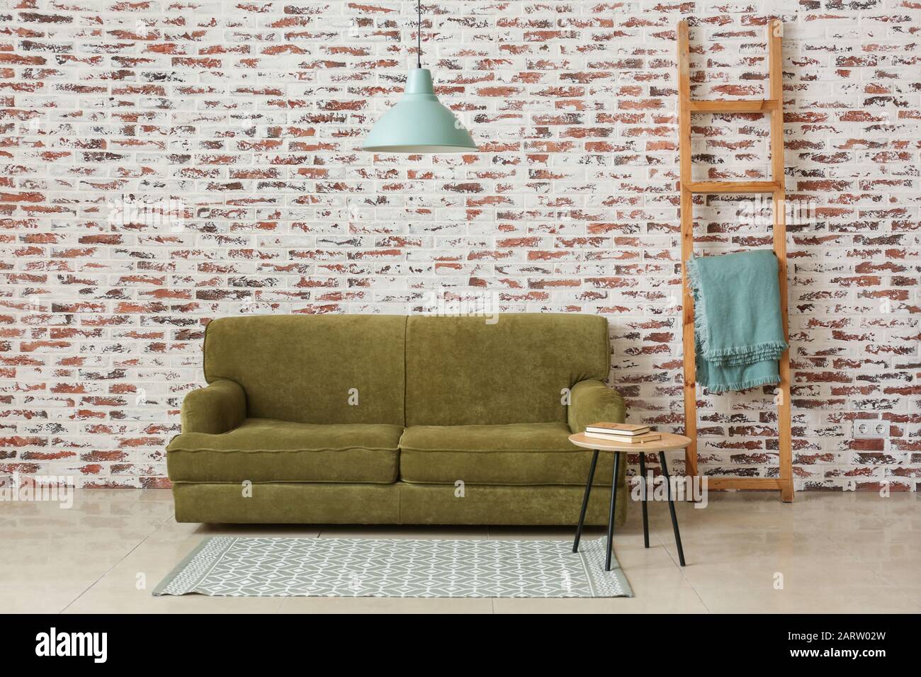 Interior of modern comfortable living room Stock Photo - Alamy