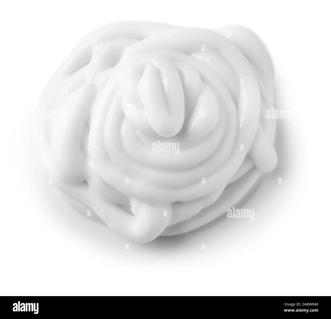 Sample of cream on white background Stock Photo - Alamy