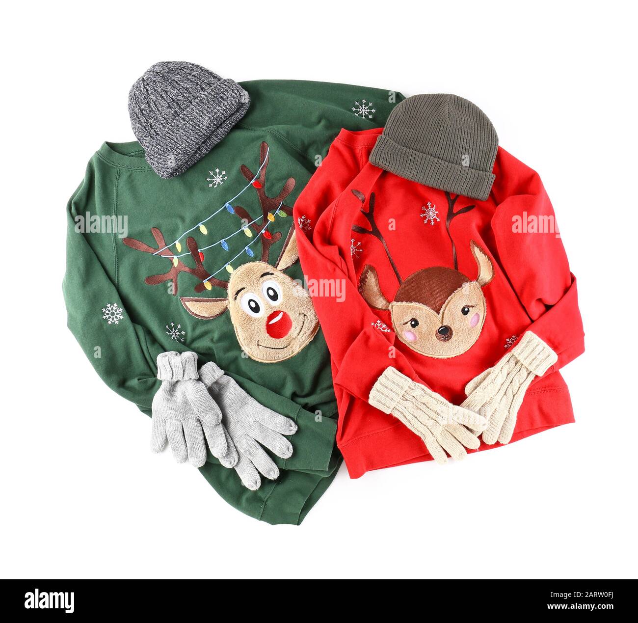 Seasonal winter clothes set Cut Out Stock Images & Pictures - Alamy