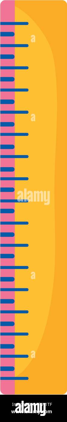 back to school ruler measure geometric icon on white background vector ...