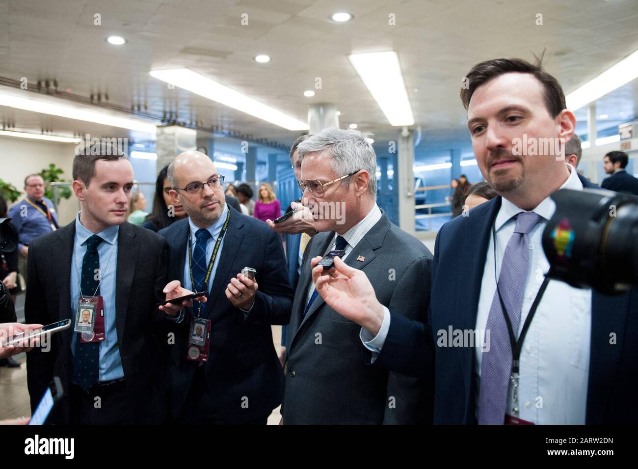 Washington DC, USA. 29th Jan, 2020. Joseph Bondy (second from right ...
