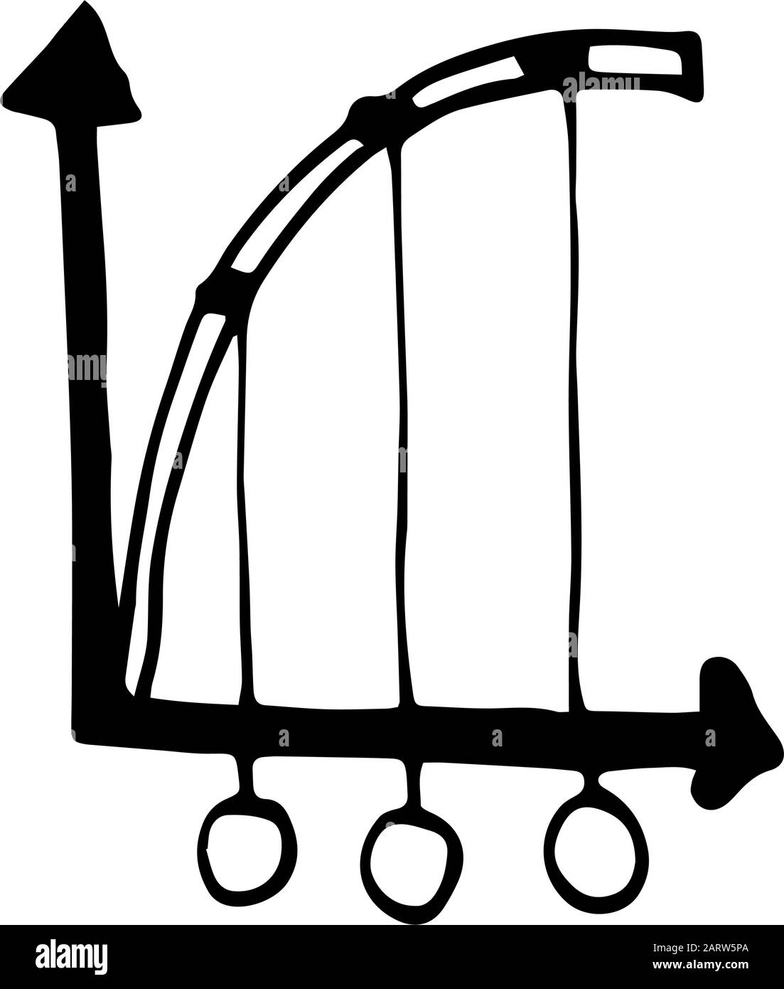 Growth chart of your business. Vector outline illustration. Scheme for ...