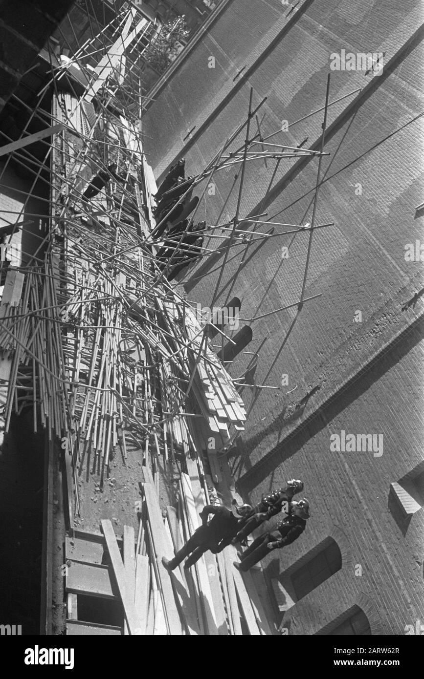 Municipal fire brigade building Black and White Stock Photos & Images ...