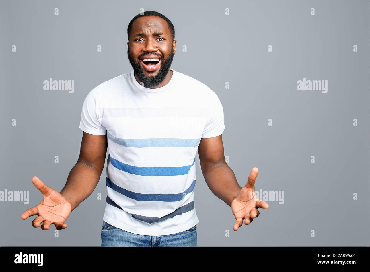 Sad shocked adult african hi-res stock photography and images - Alamy