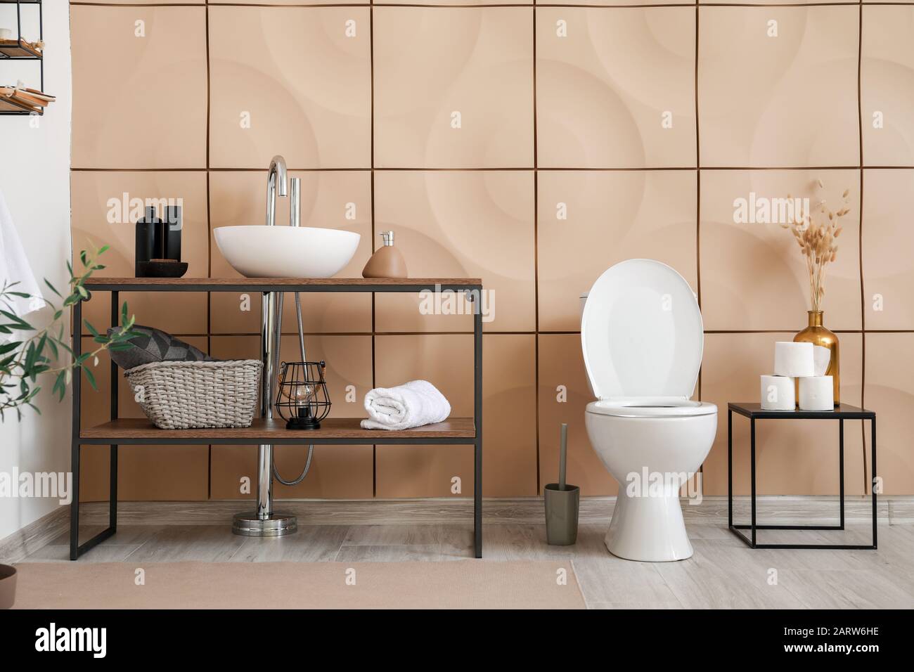 Interior of clean modern bathroom Stock Photo - Alamy