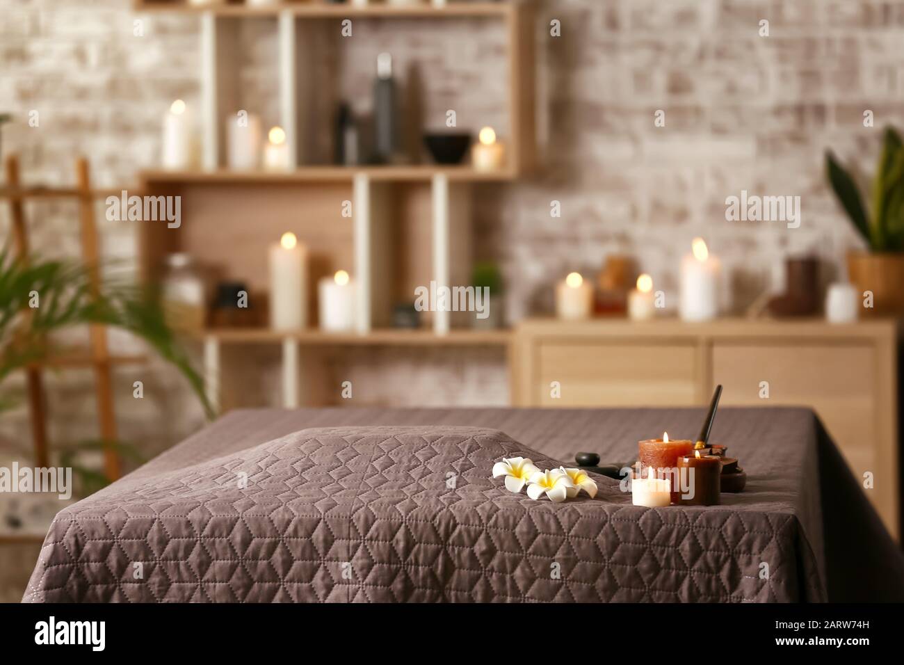 Interior of beautiful modern spa salon Stock Photo - Alamy