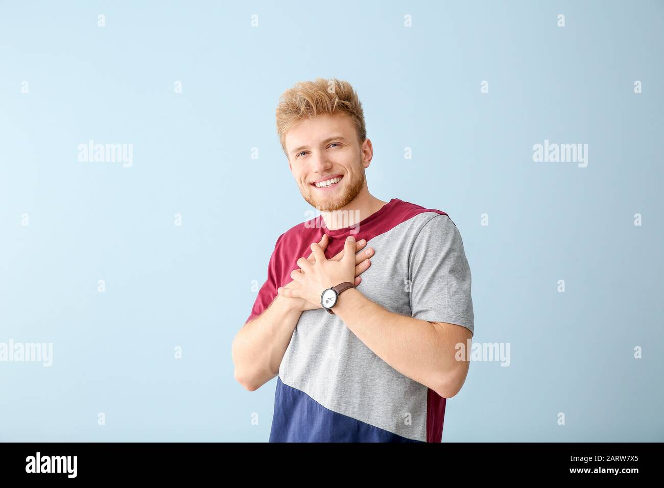 Portrait flattered handsome man hi-res stock photography and images - Alamy