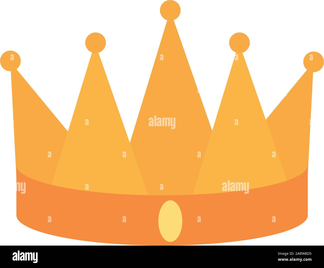 crown monarch jewel royalty of king or queen on white background vector ...