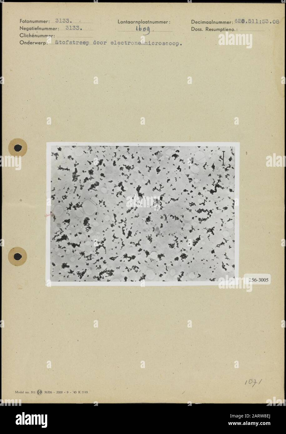 Dust stripe seen by an electron microscope Date: undated Keywords: dust ...