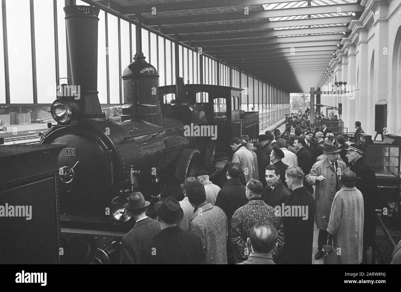 Steam locomotive Nestor from 1882 in Railway Museum in Utrecht, old and ...